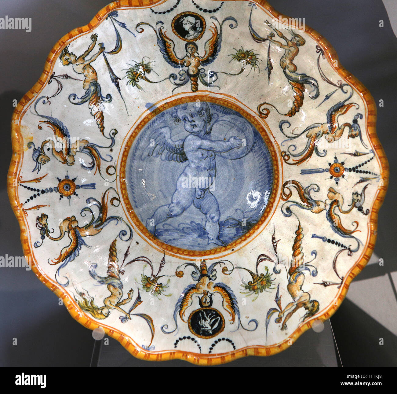 ancient ceramic pottery dish from renaissance and 17th century Stock ...