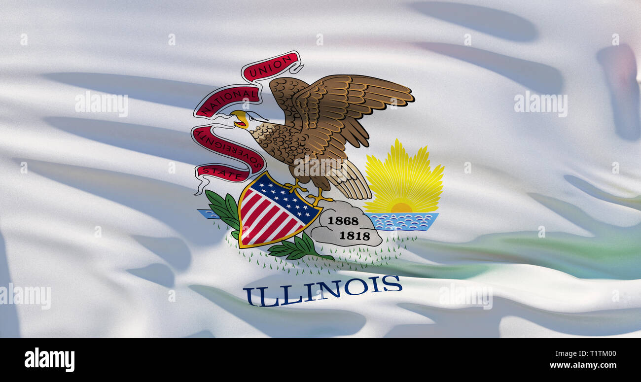 Illinois flag hi-res stock photography and images - Alamy