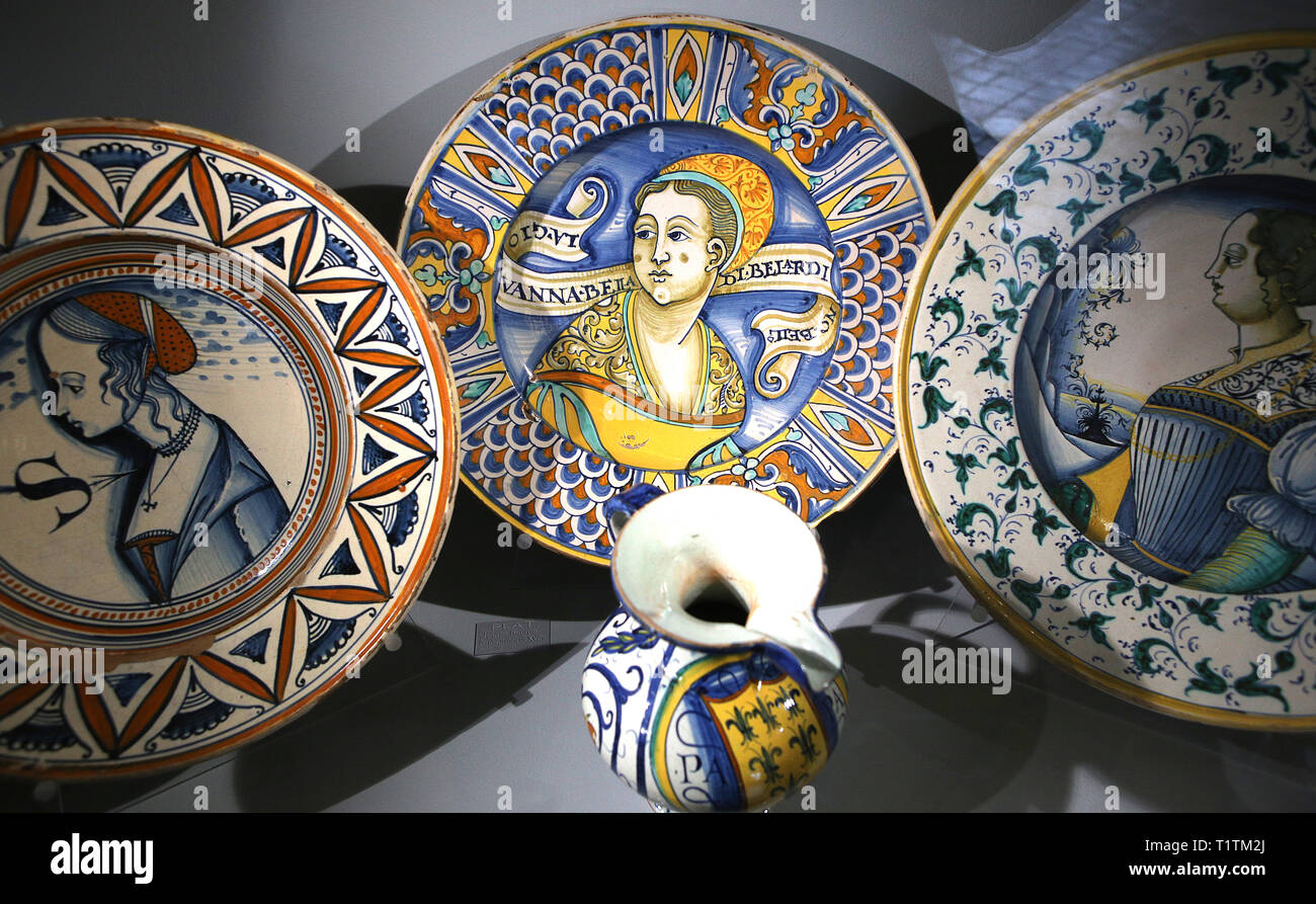 ancient ceramic pottery dish from renaissance and 17th century Stock ...