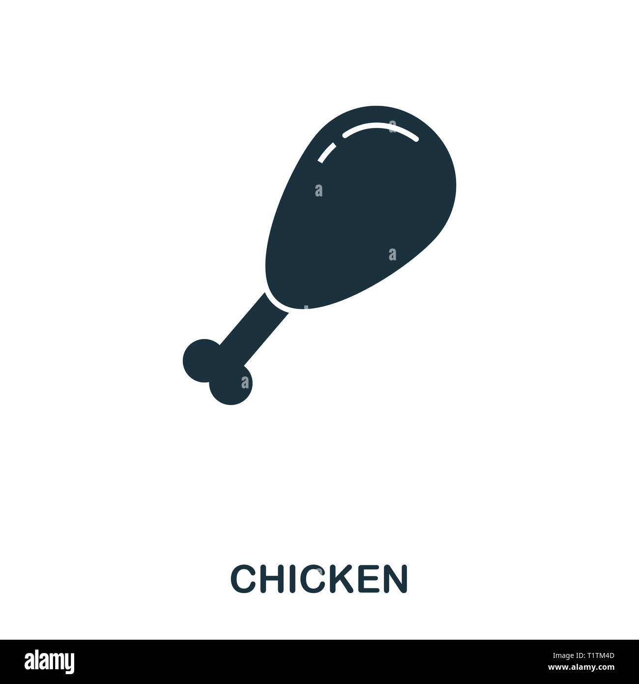 Chicken Leg icon. Mobile apps, printing and more usage. Simple element ...