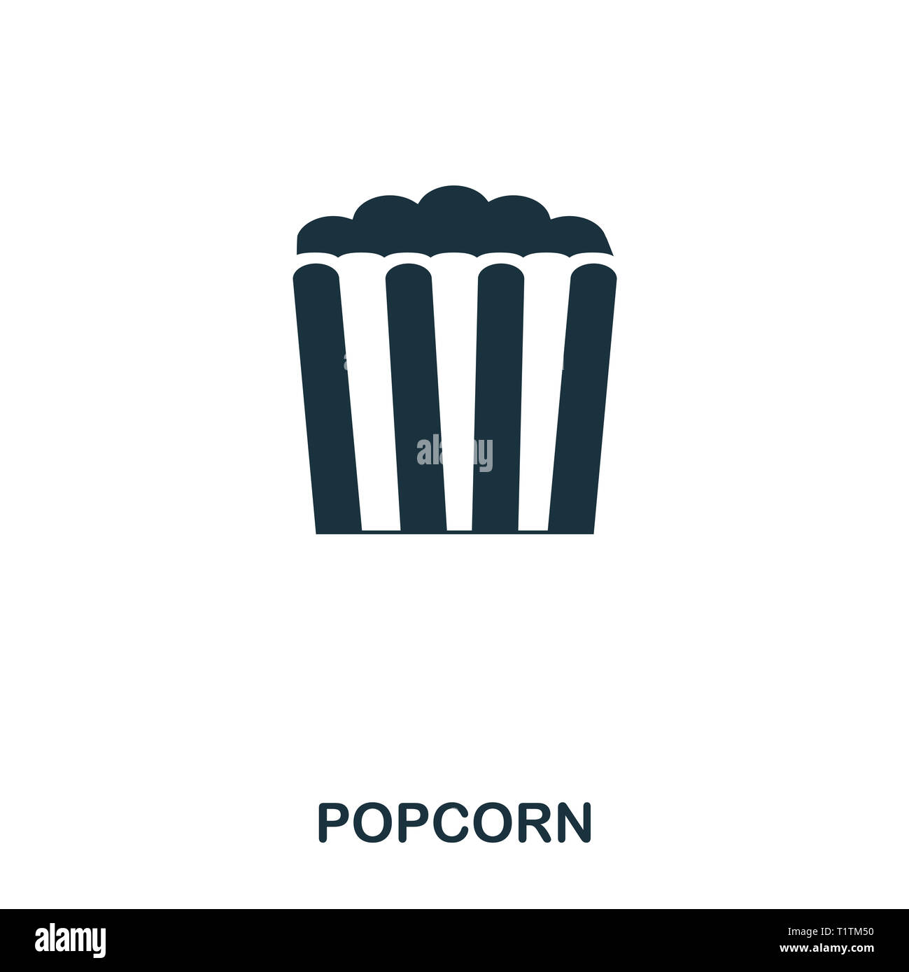 Popcorn icon. Mobile apps, printing and more usage. Simple element sing ...