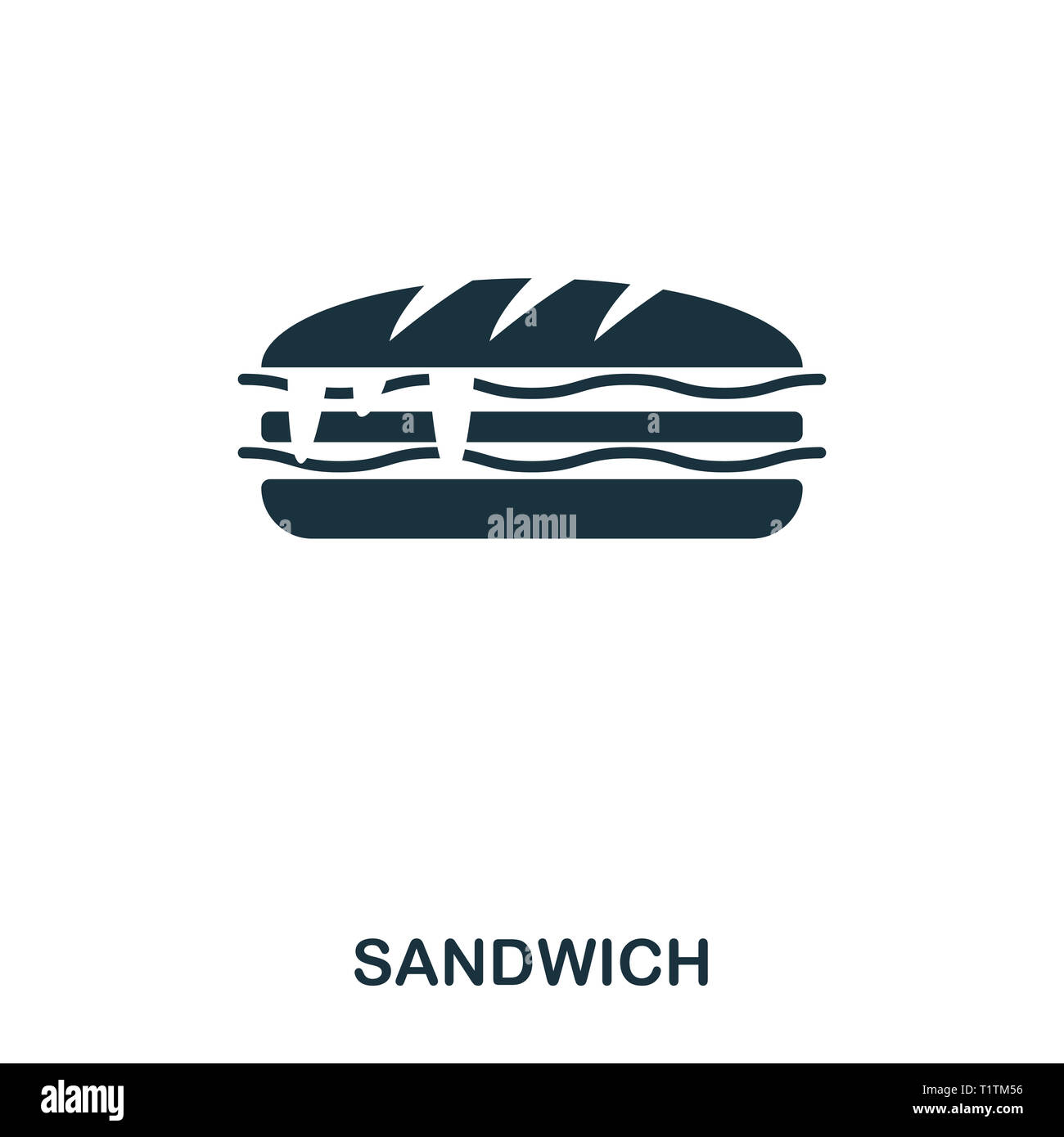 Sandwich icon. Mobile apps, printing and more usage. Simple element ...