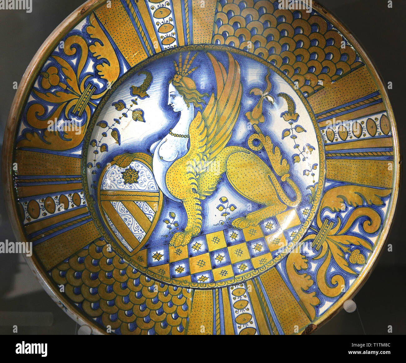 ancient ceramic pottery dish from renaissance and 17th century Stock ...