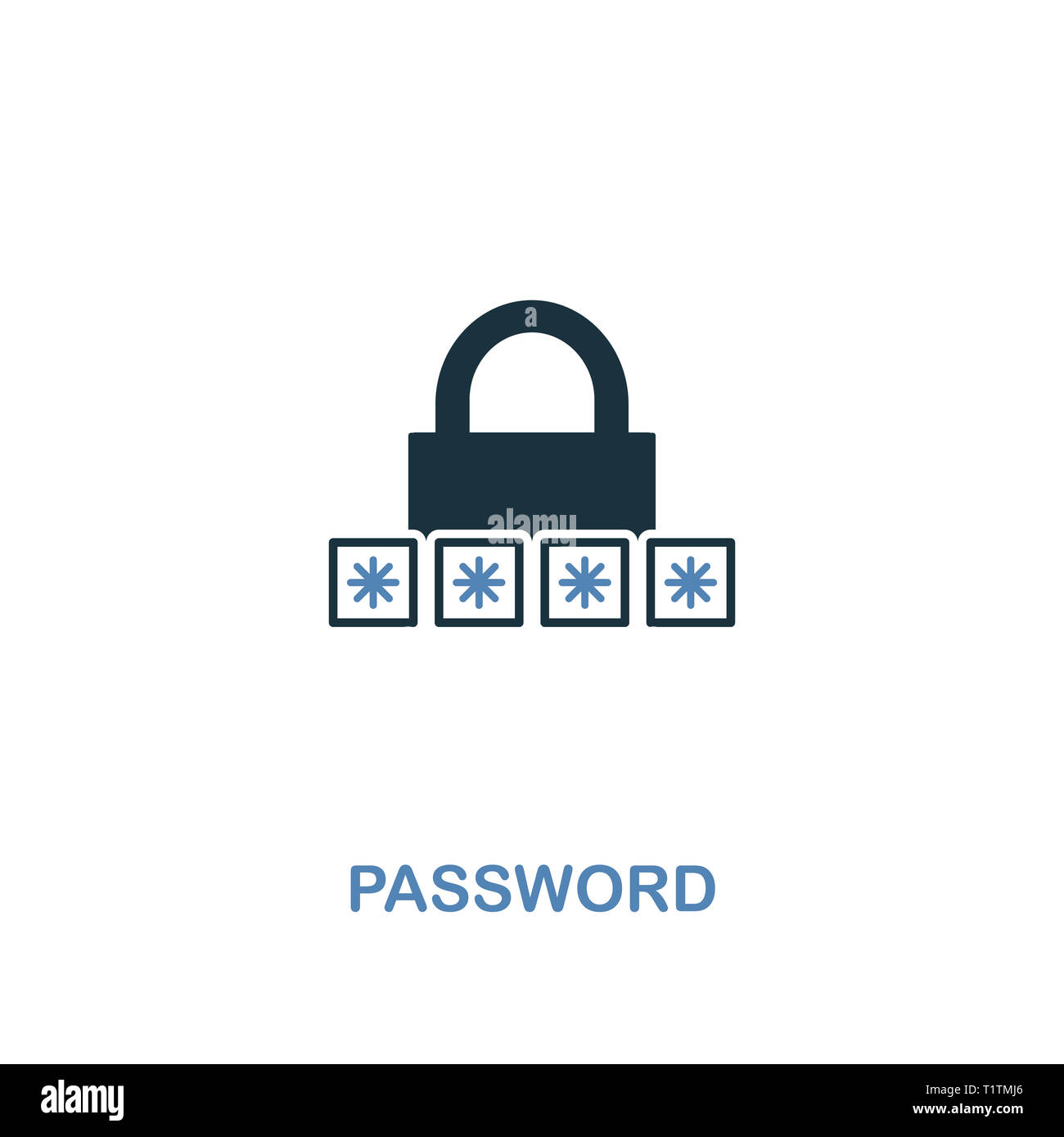 Password icon in two colors. Premium design from internet security ...