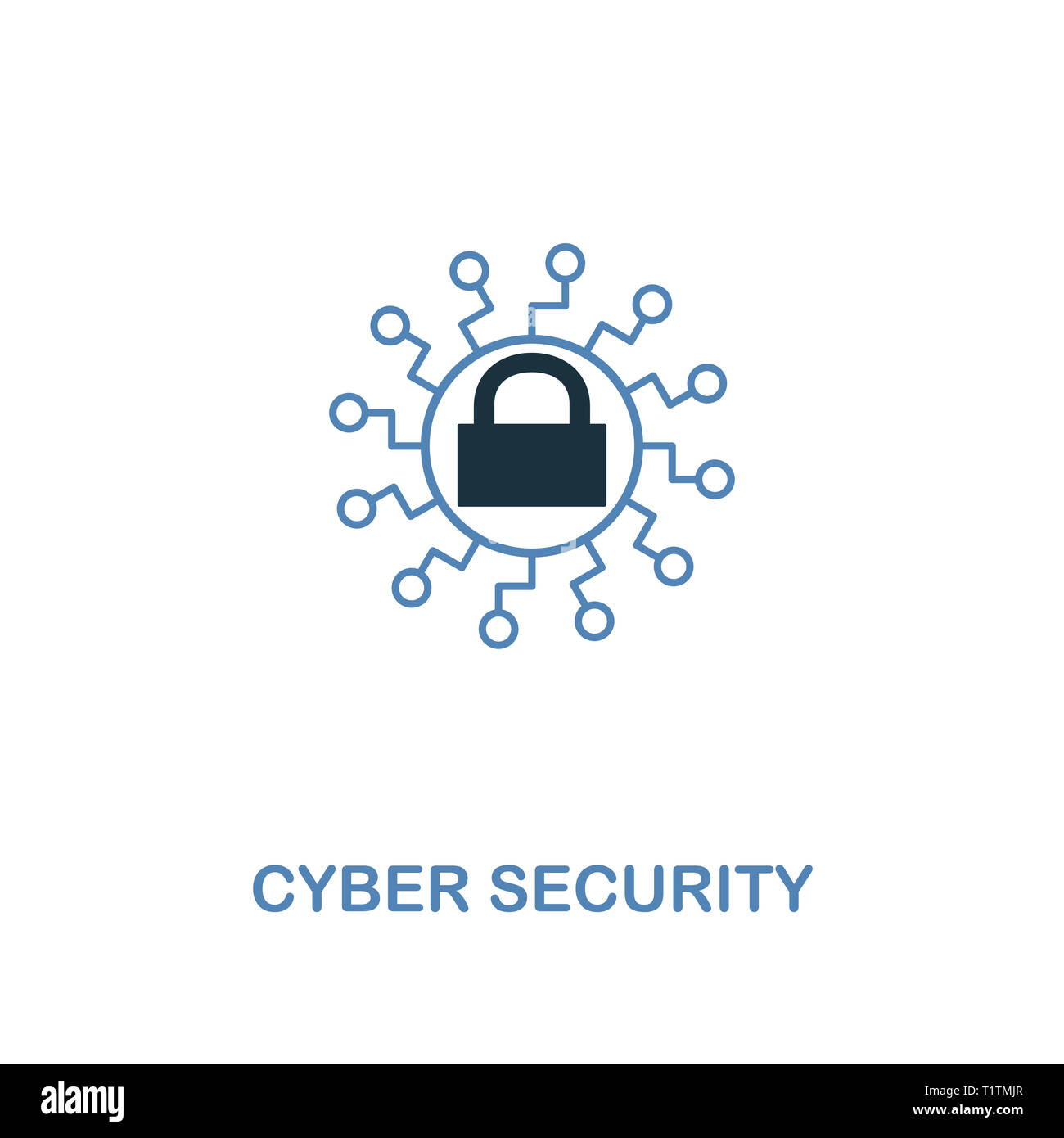 Cyber Security icon in two colors. Premium design from internet ...