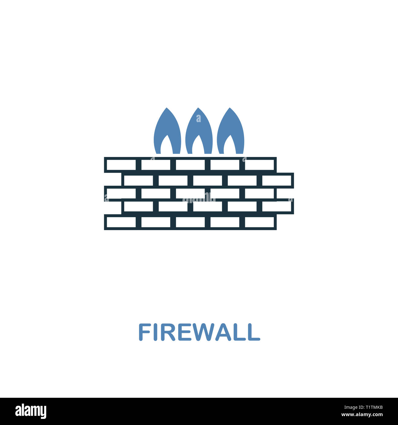 Firewall icon in two colors. Premium design from internet security ...