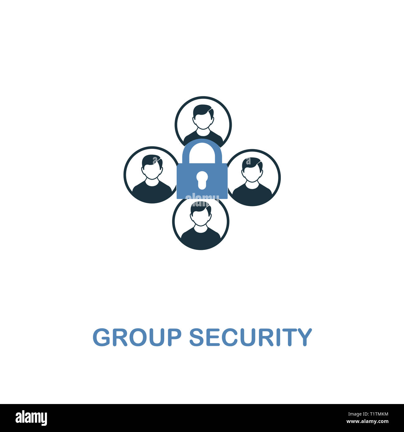 Group Security icon in two colors. Premium design from internet security icons collection. Pixel ...