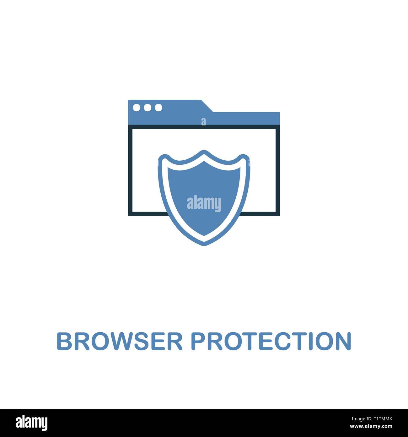 Browser Protection icon in two colors. Premium design from internet security icons collection ...