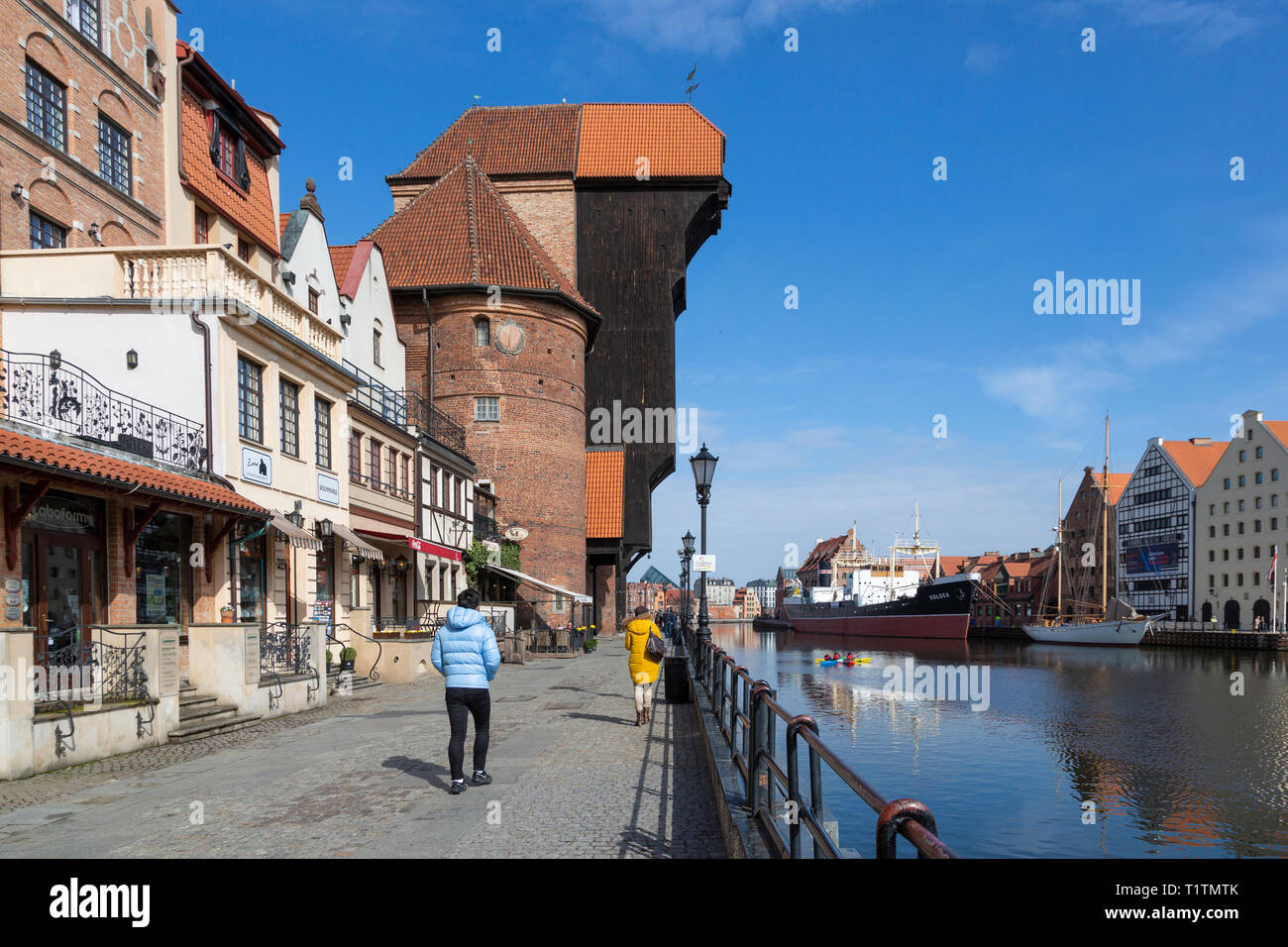 Gdansk old town waterfront promenade, Poland Stock Photo - Alamy
