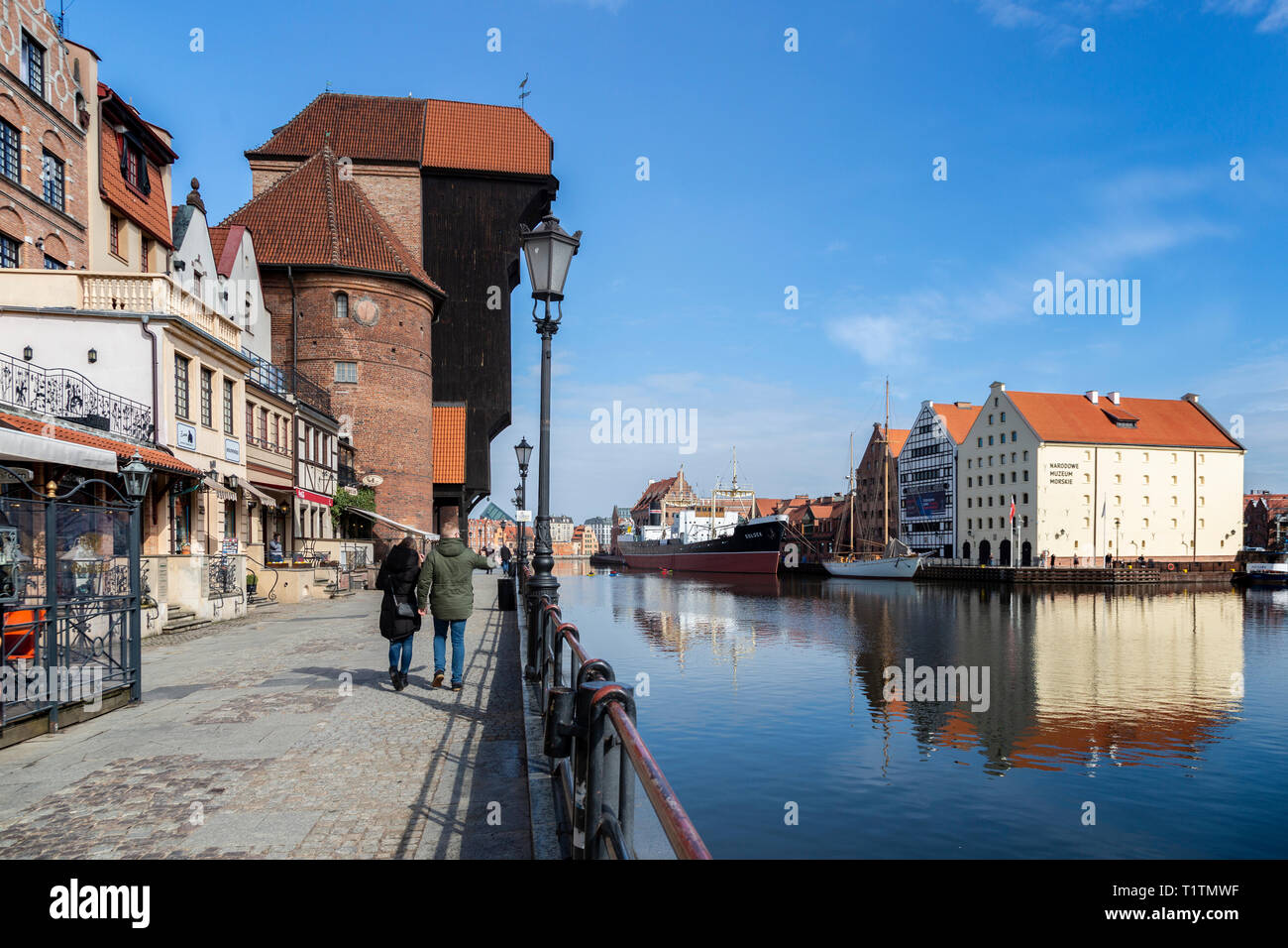 Gdansk old town waterfront promenade, Poland Stock Photo - Alamy