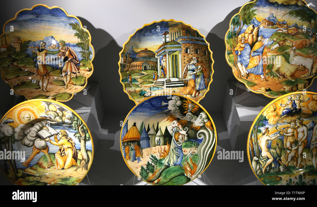 ancient ceramic pottery dish from renaissance and 17th century Stock ...