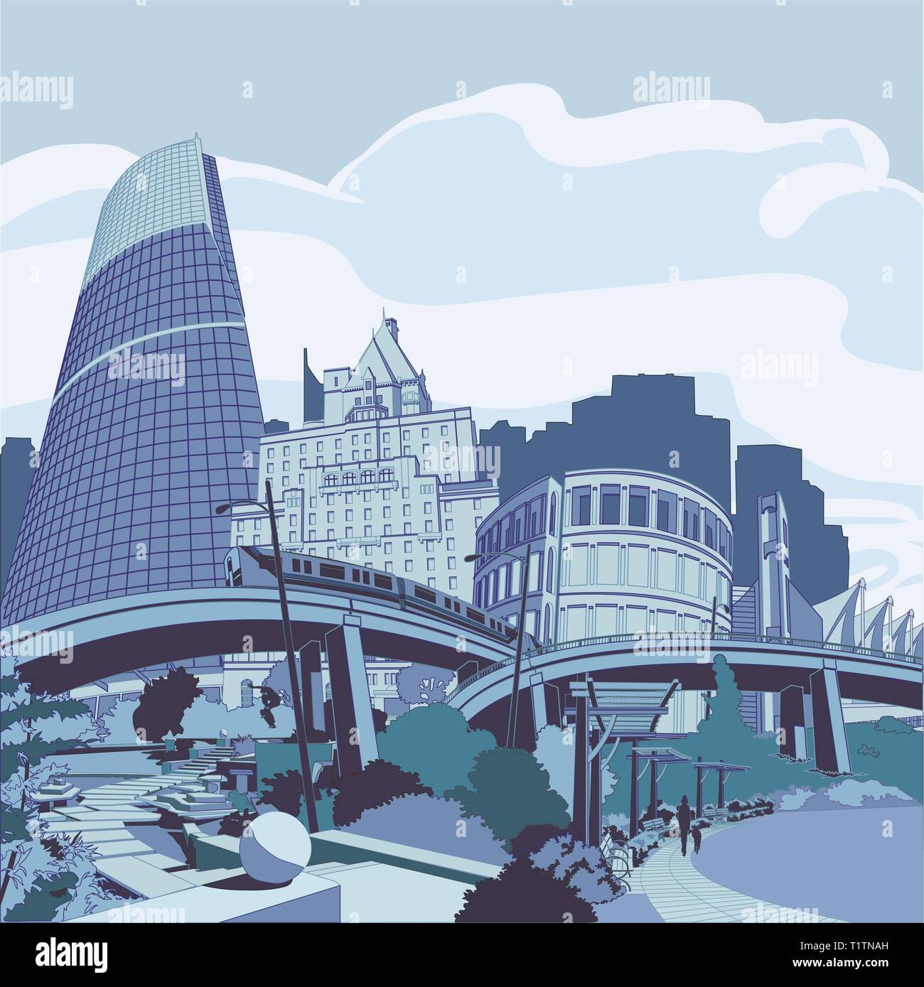 Iconic buildings and bridges Stock Vector Images - Alamy