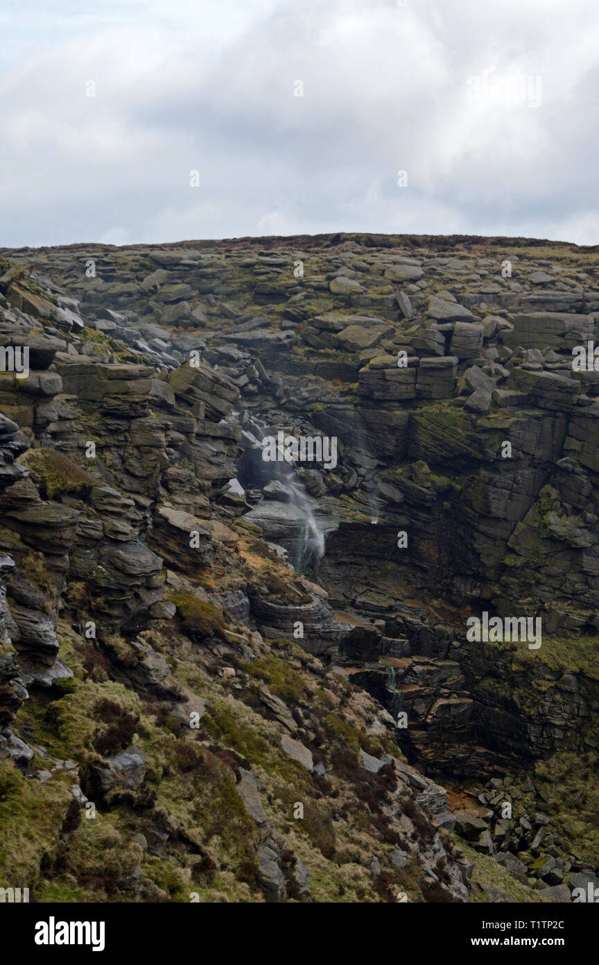 Kinder Downfall waterfall Stock Photo - Alamy