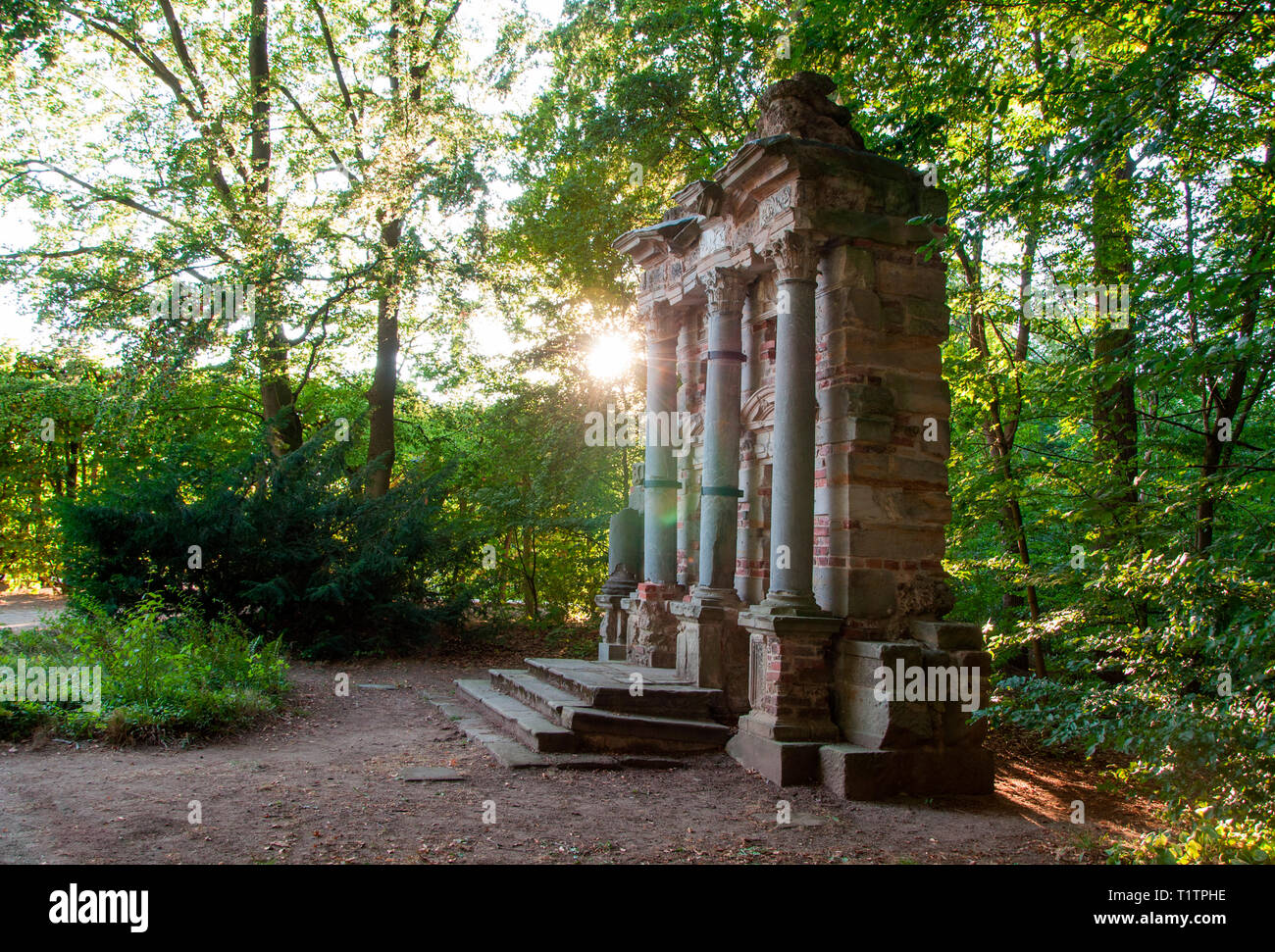 pillars in Hermitage, Bayreuth, Bavaria, Germany, Europe Stock Photo ...
