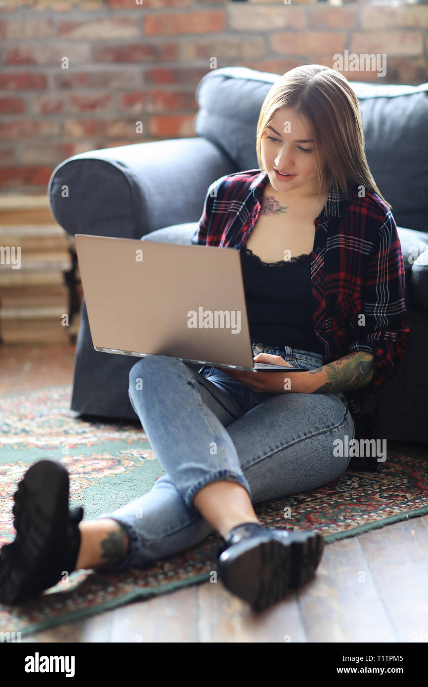 Lovely girl at home Stock Photo - Alamy