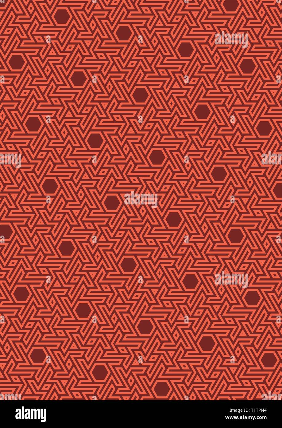 Vector geometric pattern, built on a hexagonal grid. Geometric Islamic ...