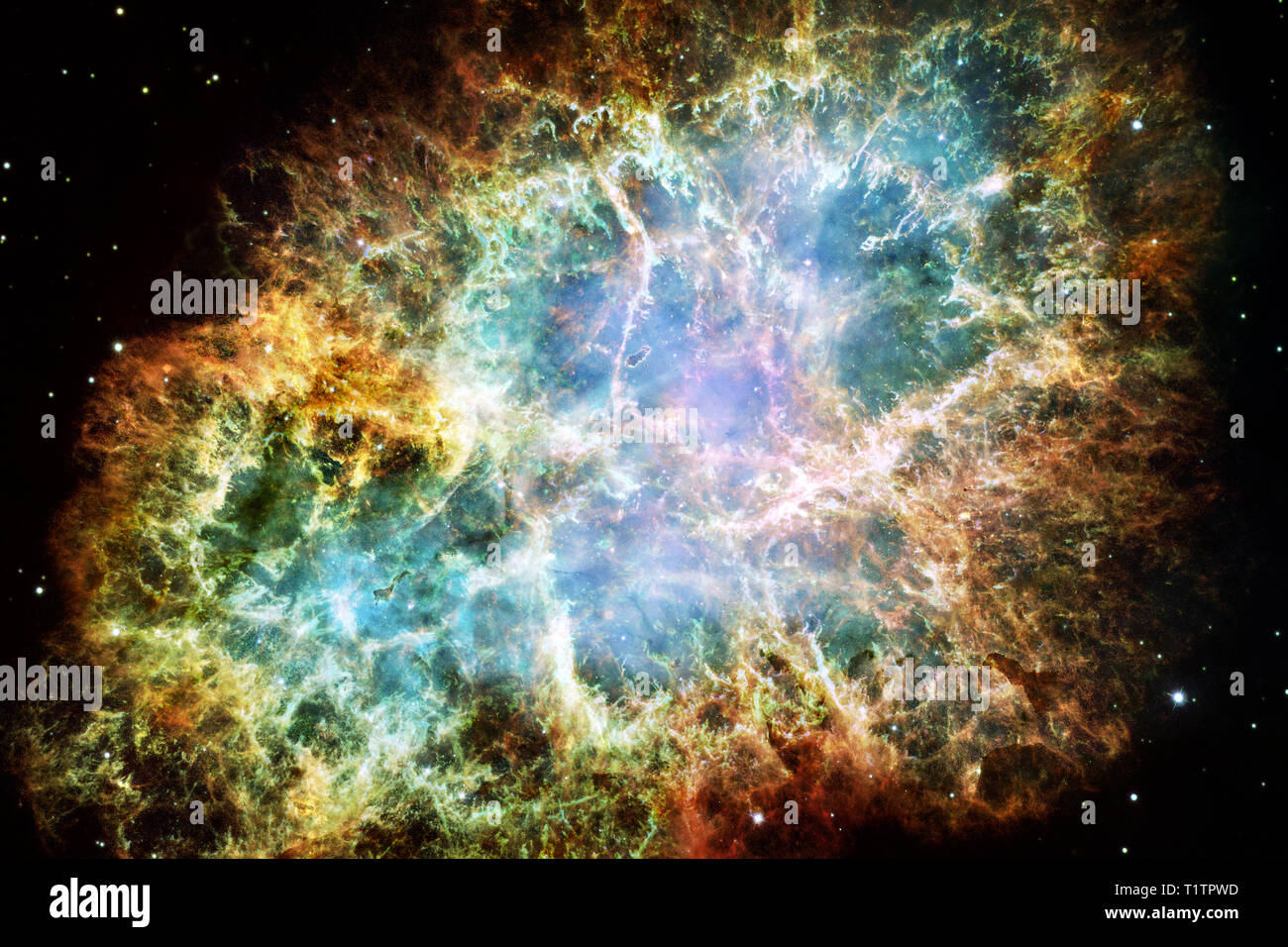 Nebulas, galaxies and stars in beautiful composition. Deep space art ...