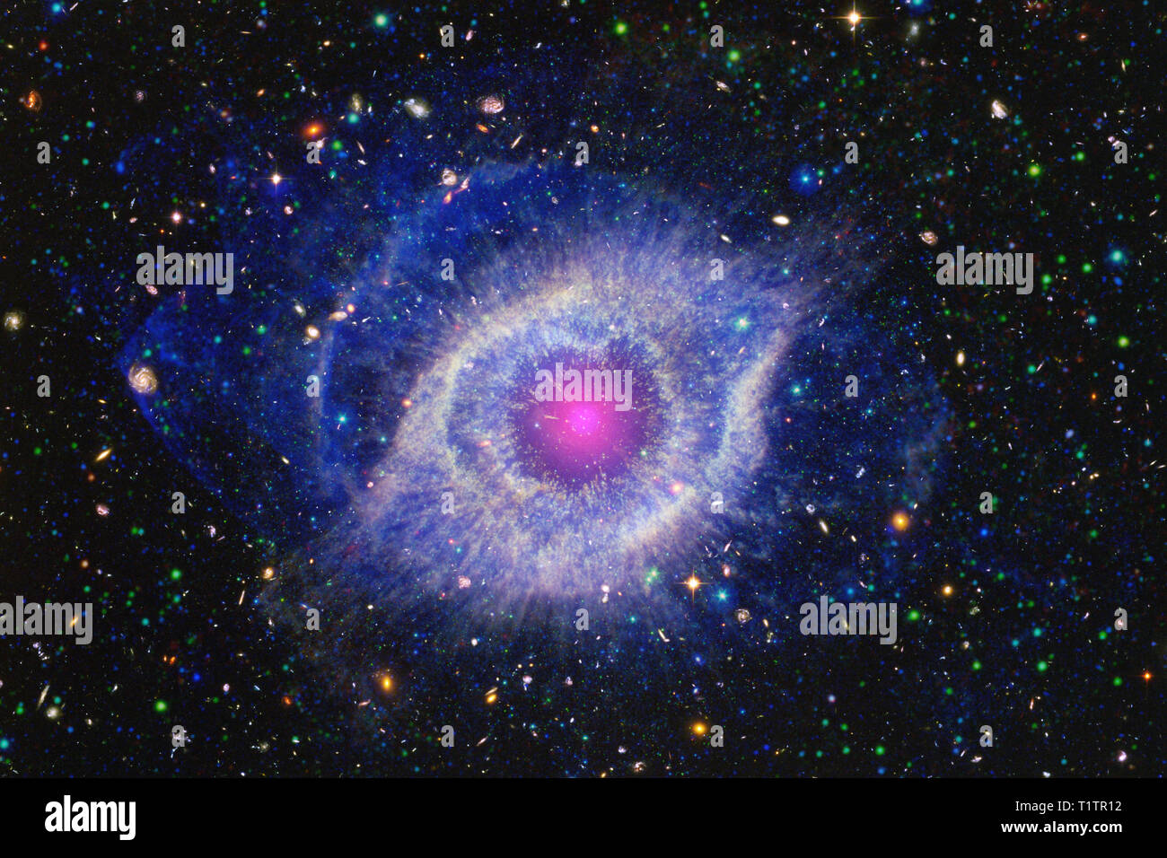 Galaxies, stars and nebulas in awesome space image. Colorful science ...
