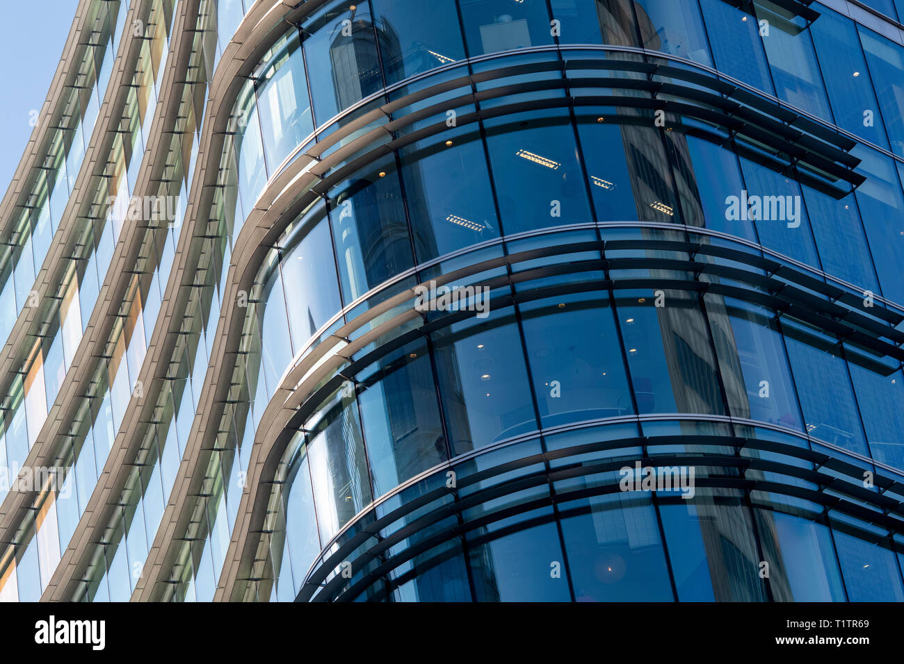 One London wall office block architecture. London wall, London, England ...