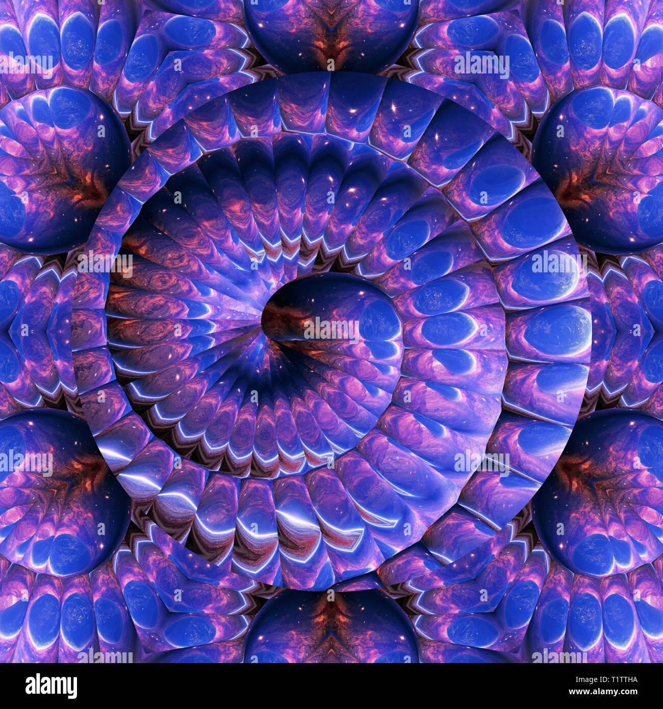 Abstract background with cosmic motifs. Surreal fractal style. Graphic ...