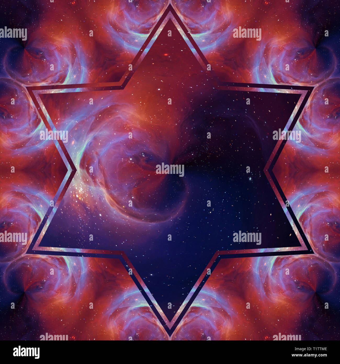 Abstract background with cosmic motifs. Surreal fractal style. Graphic ...