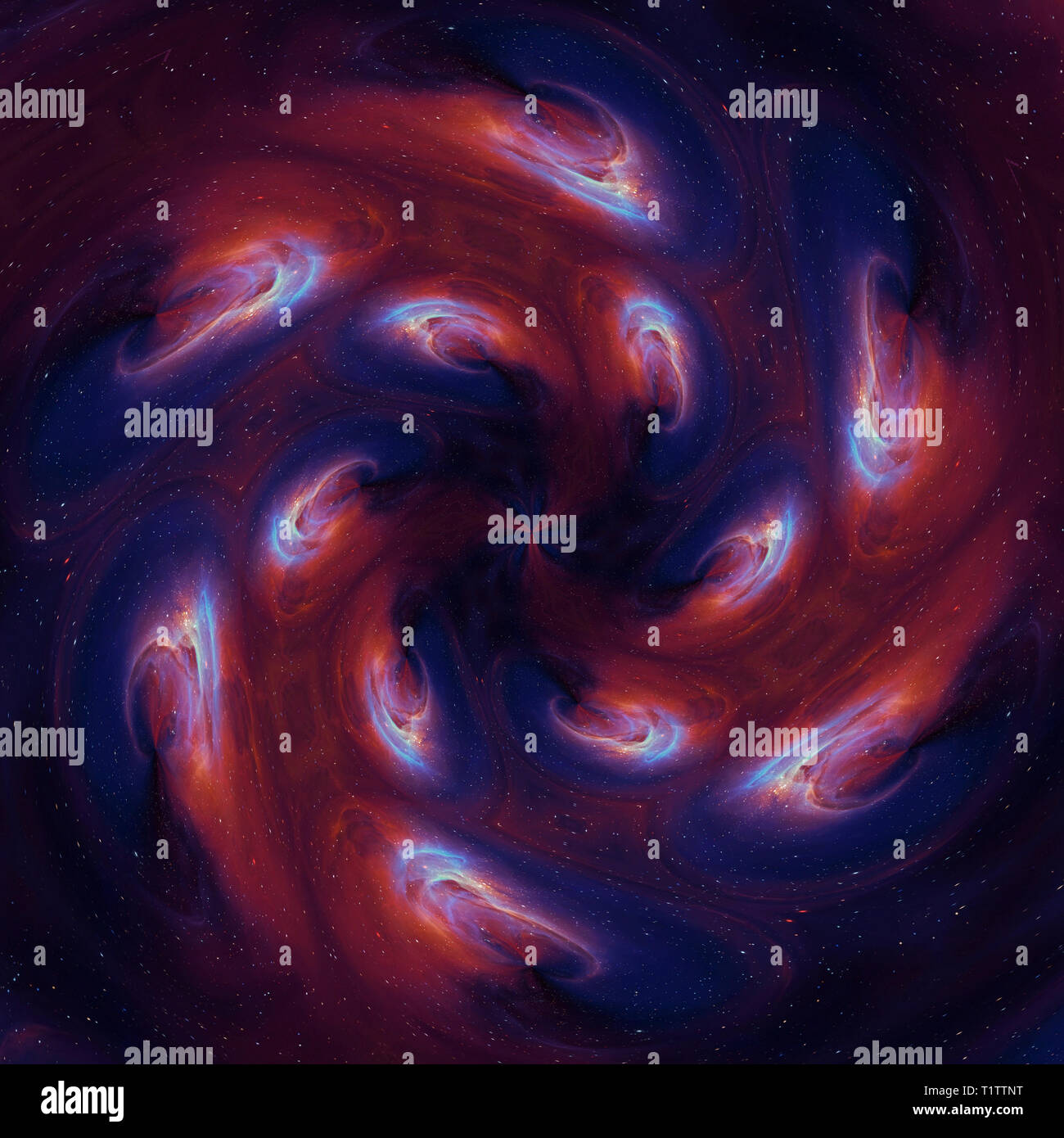 Abstract background with cosmic motifs. Surreal fractal style. Graphic ...