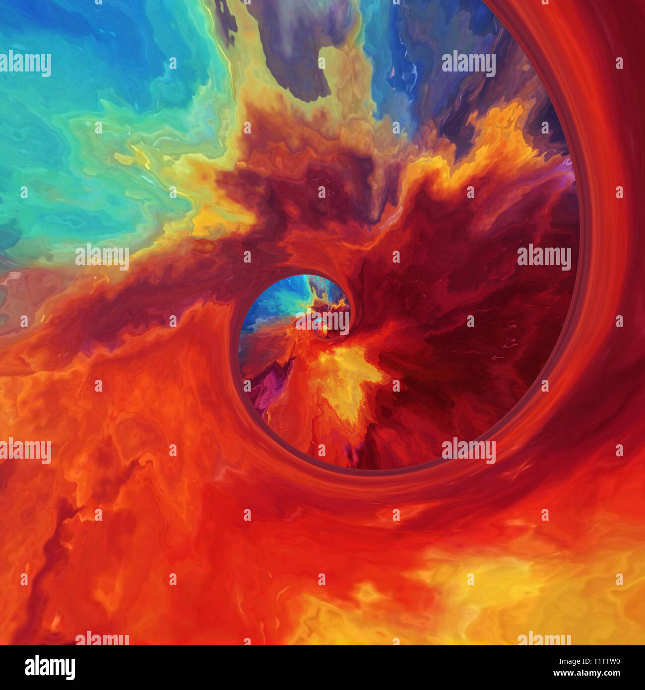 visual art, abstract graphic watercolor texture background in cosmic ...