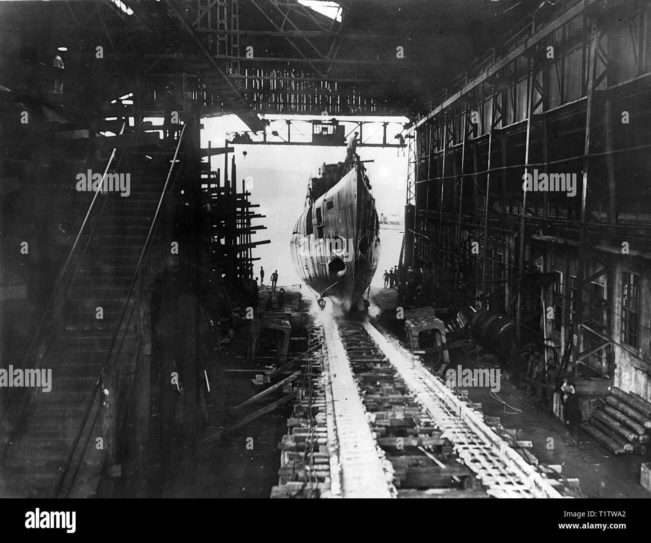 Italian submarine WWII period Stock Photo - Alamy