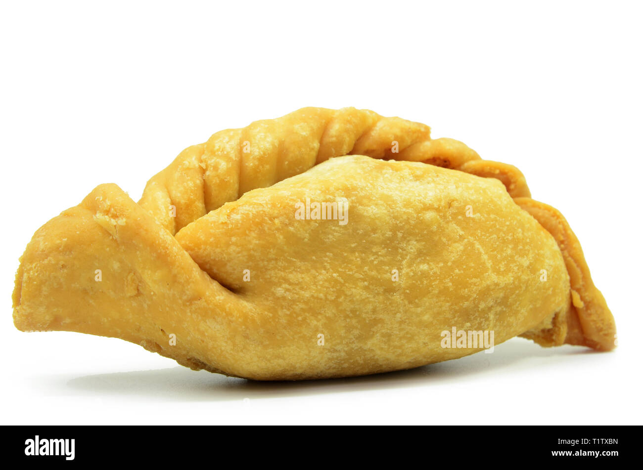 Curry puff isolated on the white background Stock Photo - Alamy
