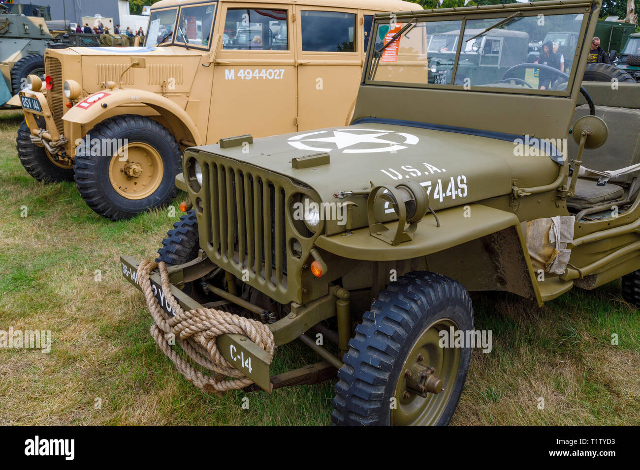 Military vehicle display at the 2018 Aylsham Agricultural Show, Norfolk ...