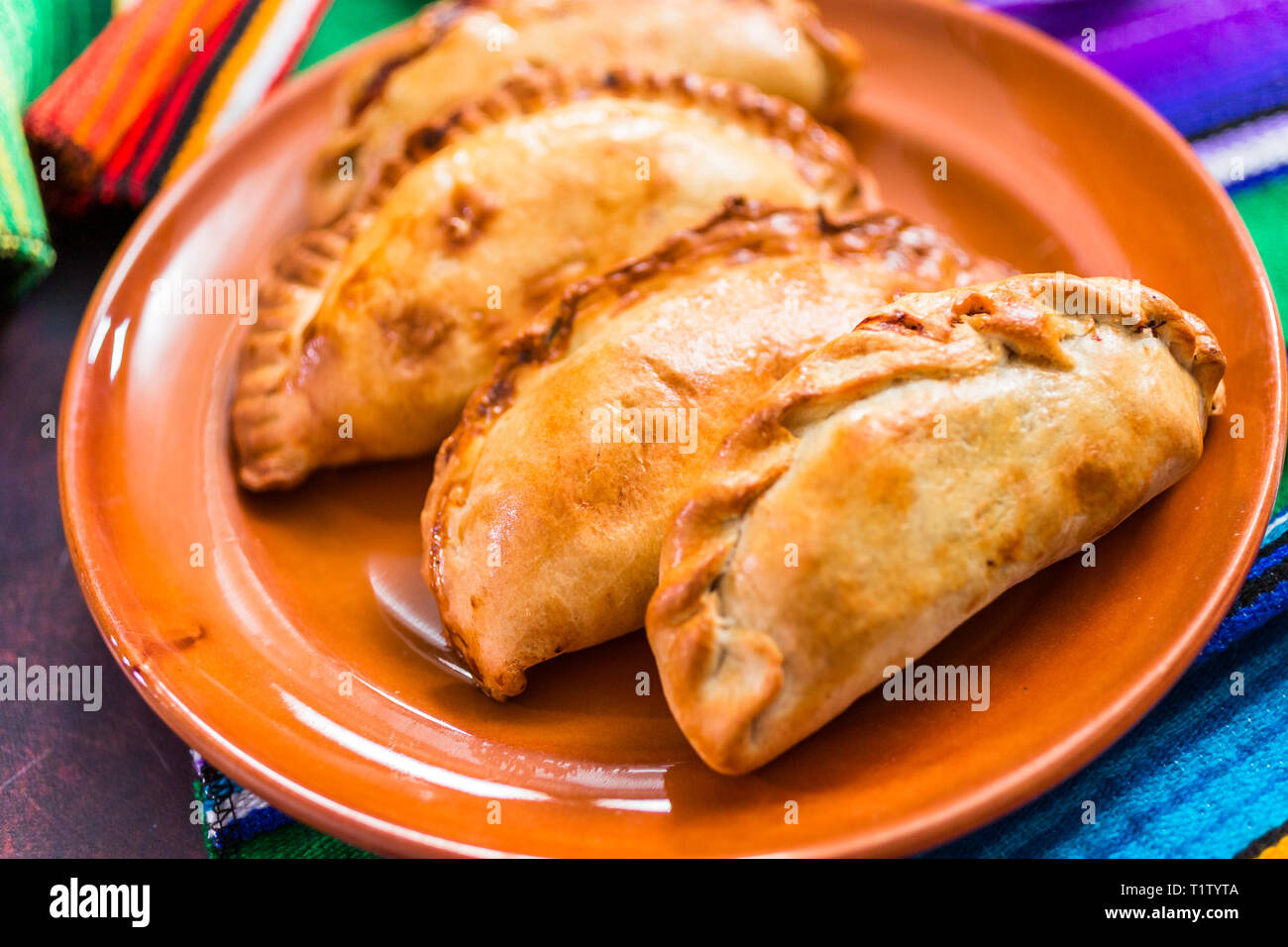 Homemade large empanadas with different staffings Stock Photo - Alamy