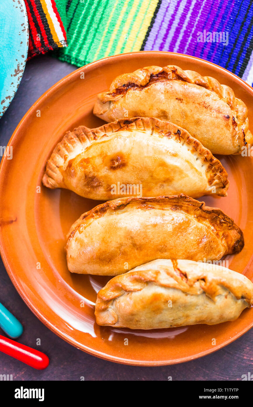 Homemade large empanadas with different staffings Stock Photo - Alamy