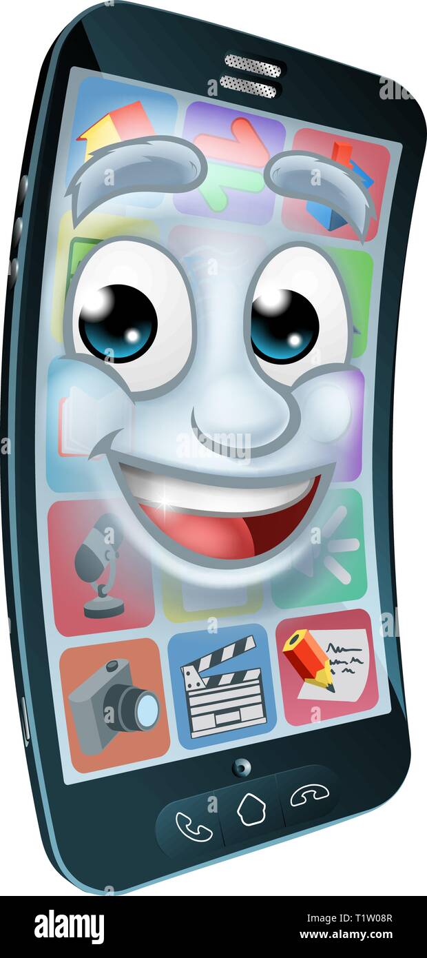 Computer screen cartoon mascot Stock Vector Images - Alamy