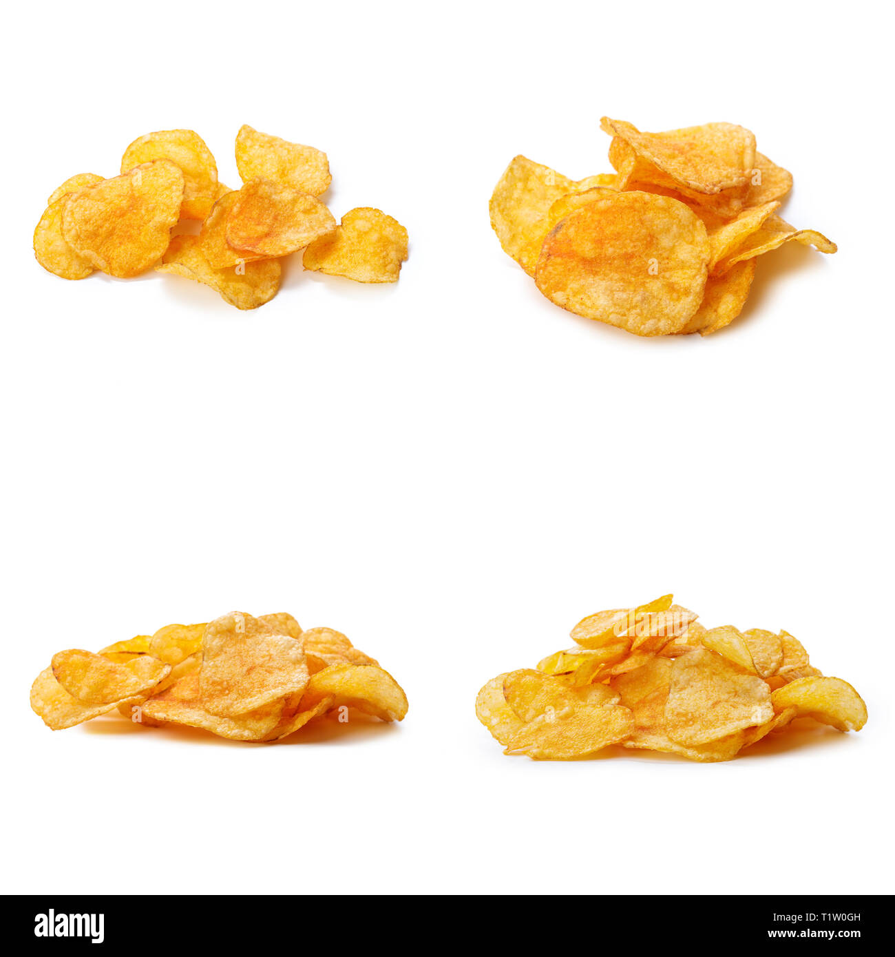 Collage of tasty potato chips Stock Photo - Alamy