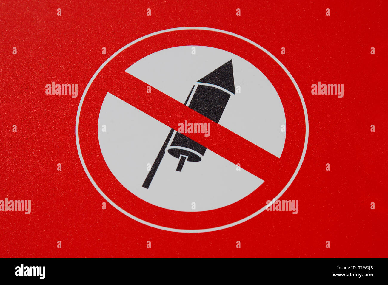 No fireworks sign hi-res stock photography and images - Alamy