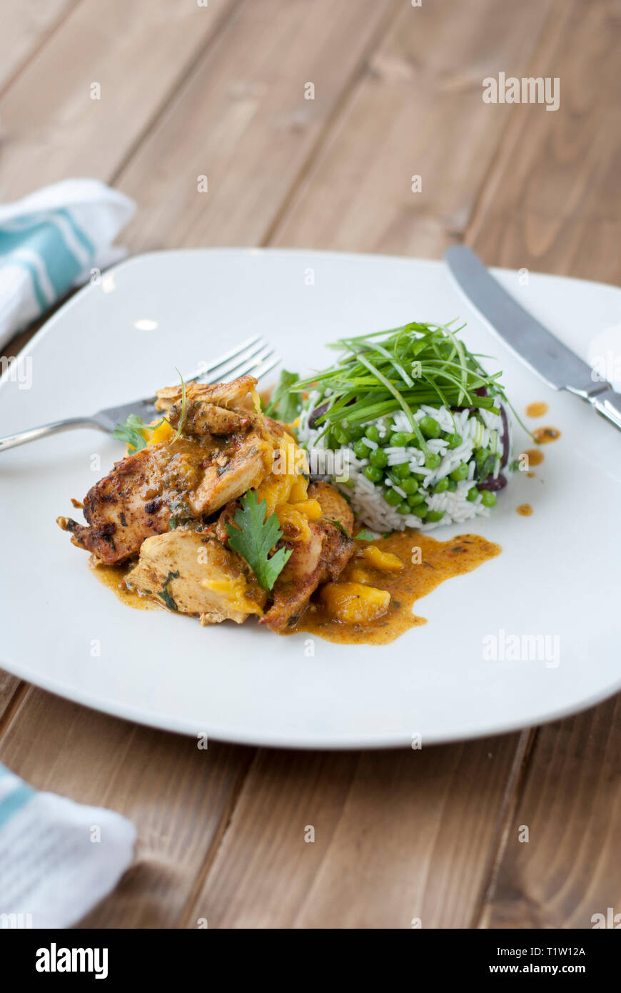 Caribbean food plate hi-res stock photography and images - Alamy