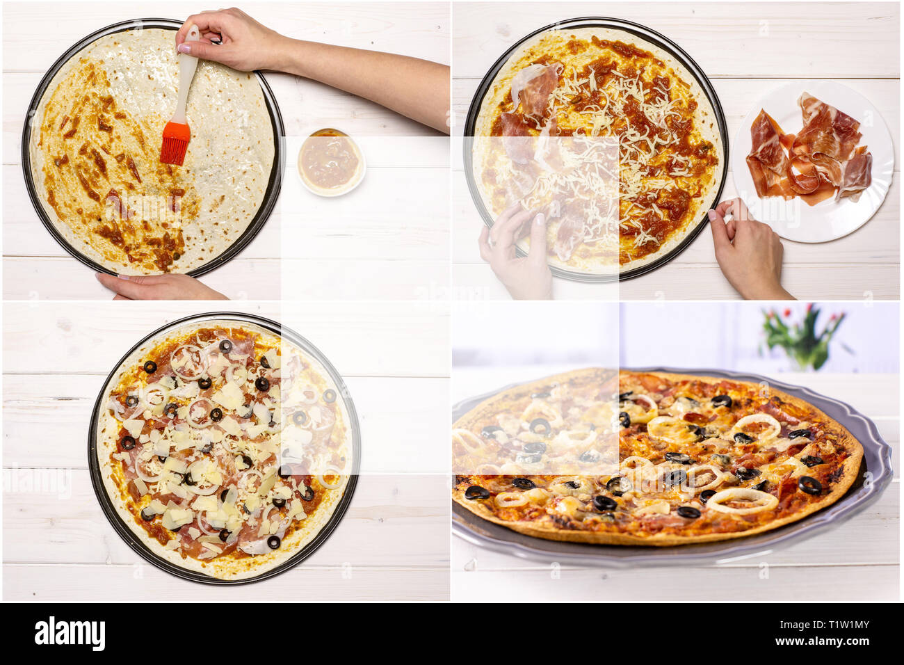 Pizza making tutorial hi-res stock photography and images - Alamy
