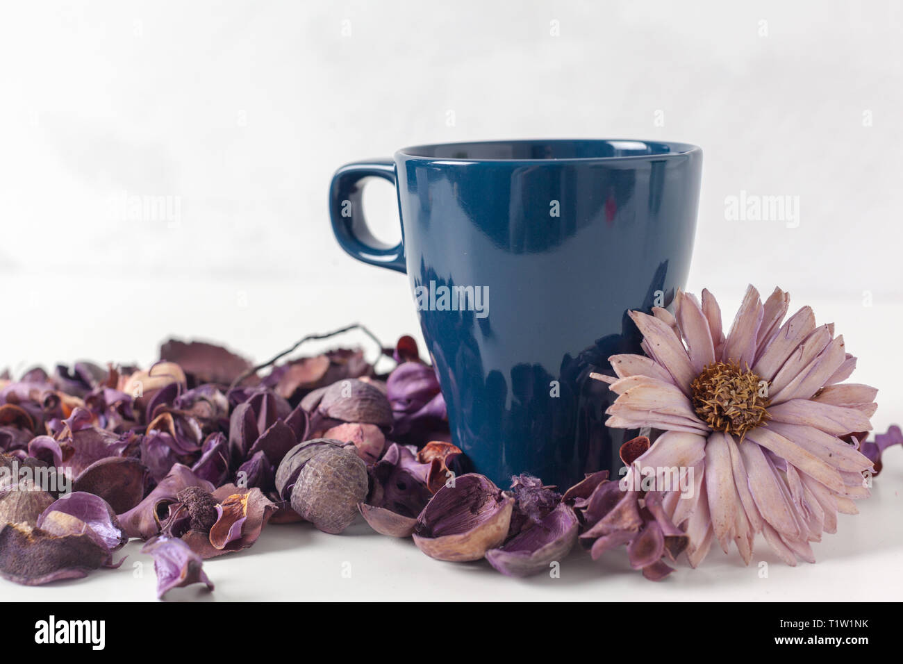Delicate morning tea table setting Stock Photo - Alamy