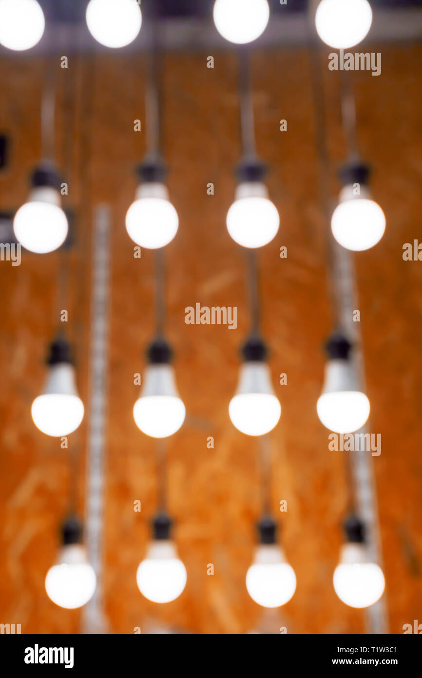 line of lamps in a dark background Stock Photo - Alamy