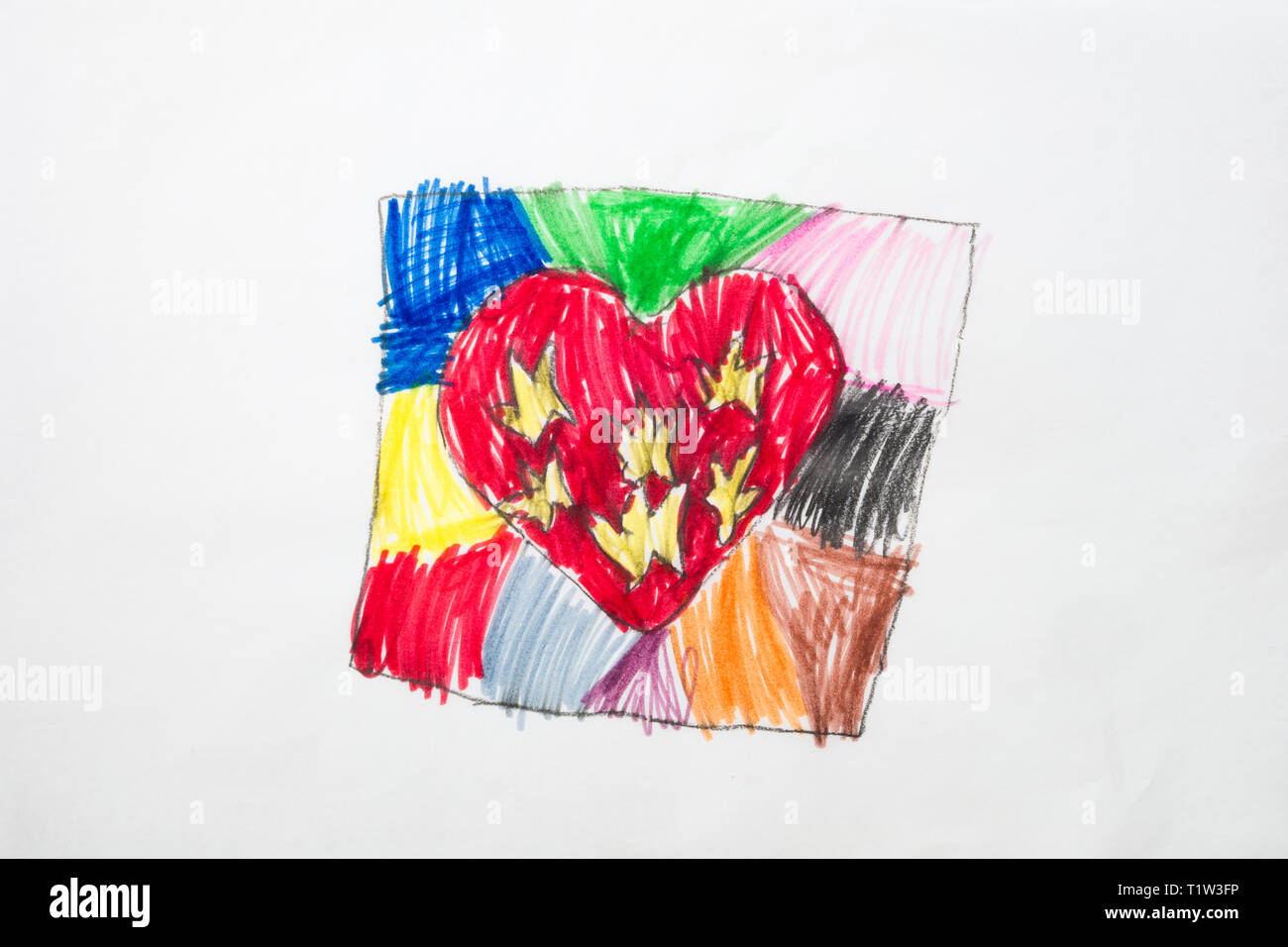 Children drawing colorful abstract hi-res stock photography and images ...