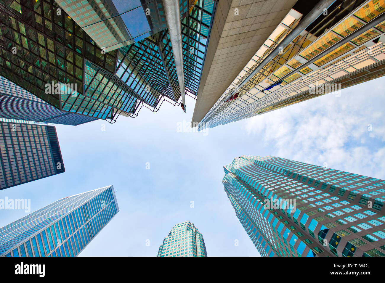 Scenic Toronto financial district skyline in city downtown Stock Photo ...
