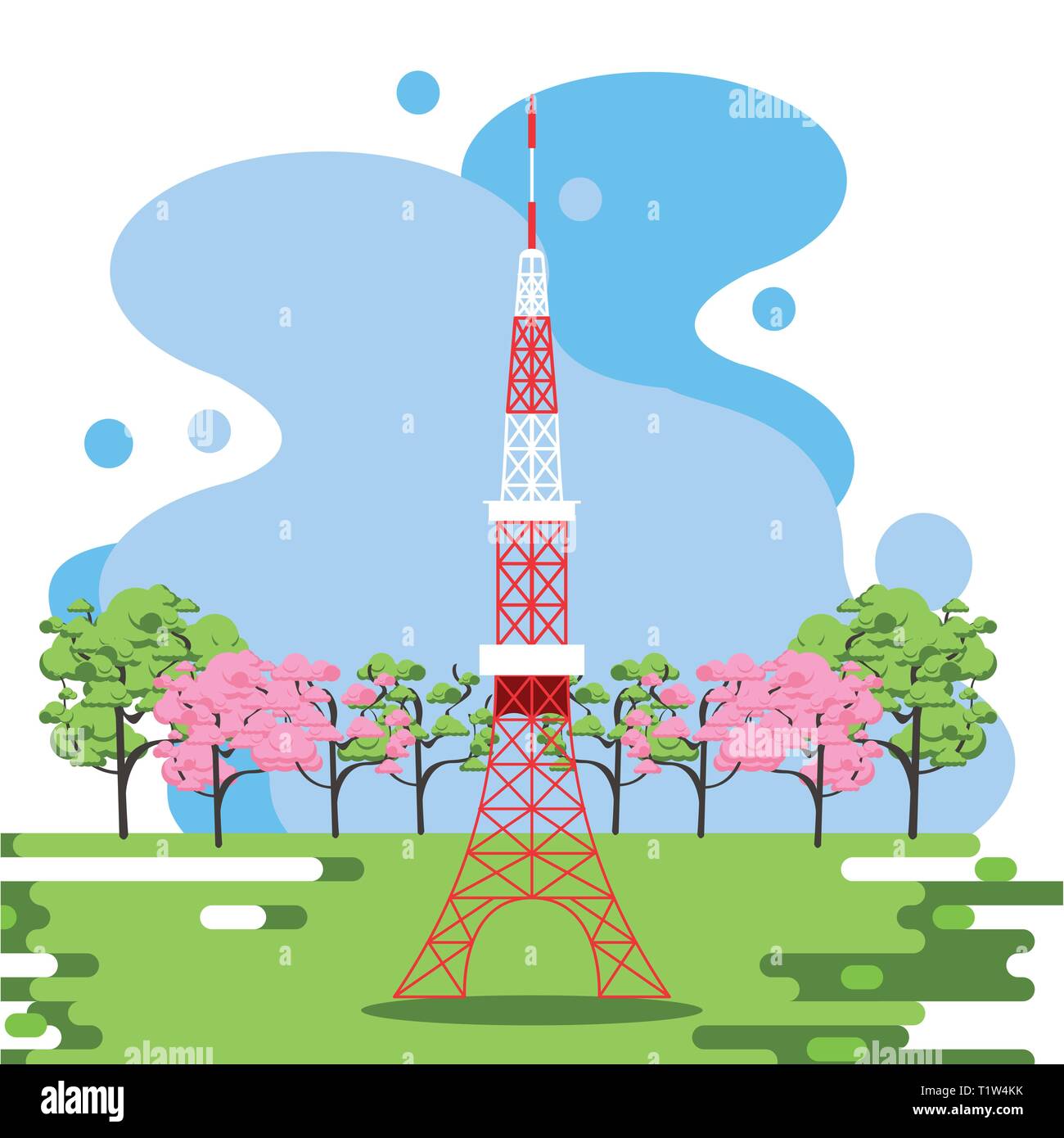 Telecommunication antenna in nature Stock Vector Image & Art - Alamy