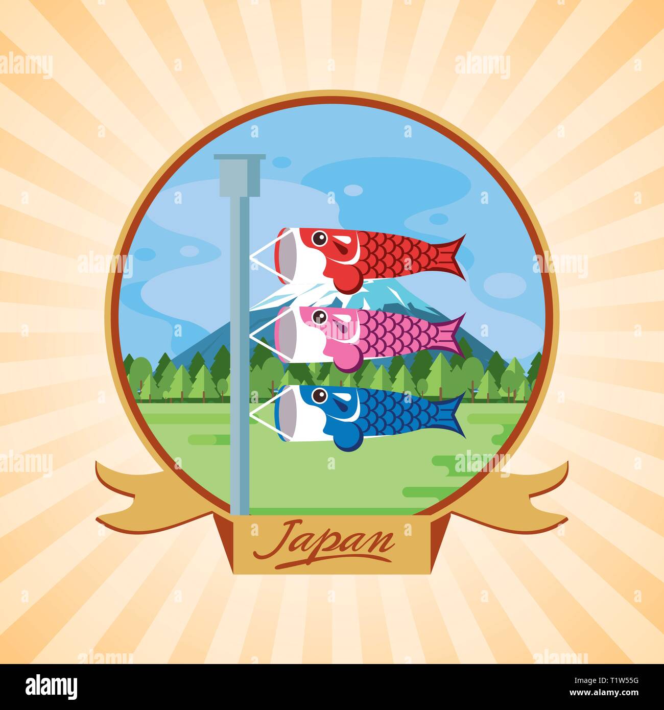Japan fish pennants Stock Vector Image & Art - Alamy