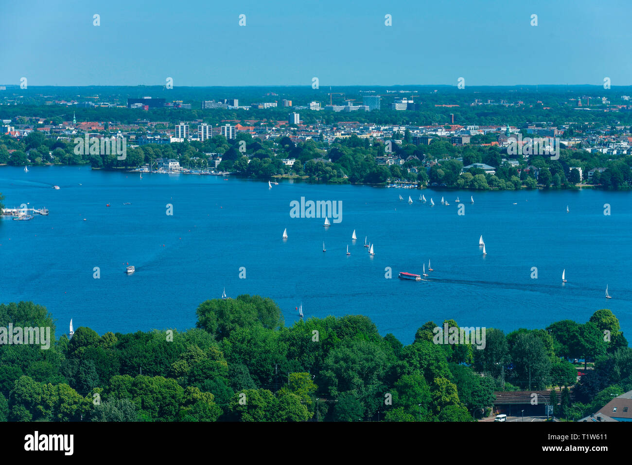 Alster hamburg aerial hi-res stock photography and images - Alamy