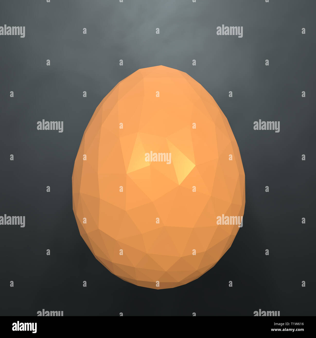 easter low poly polygonal golden yellow egg Stock Photo - Alamy