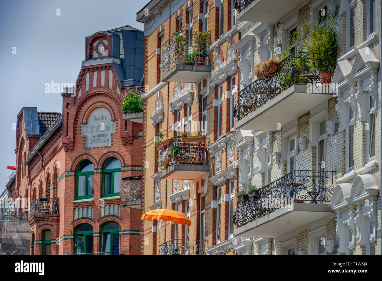 Altbauten, Simon-von-Utrecht-Strasse, St. Pauli, Hamburg, Deutschland ...