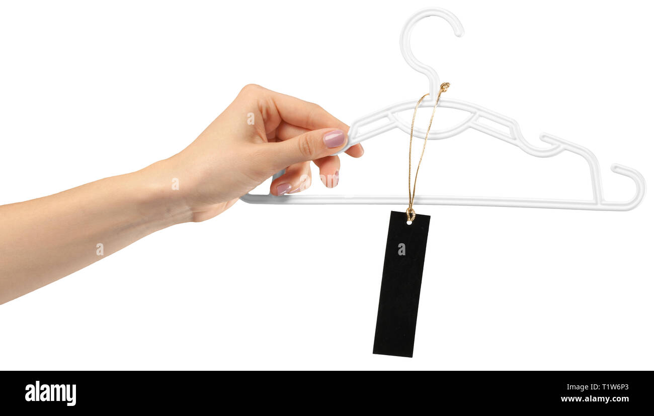 female hand with a hanger Stock Photo - Alamy