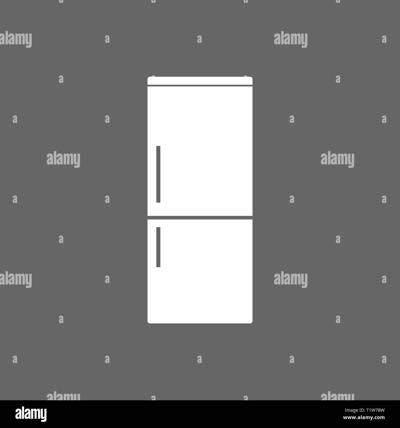 Vector illustration, flat design. Freezer refrigerator icon Stock ...