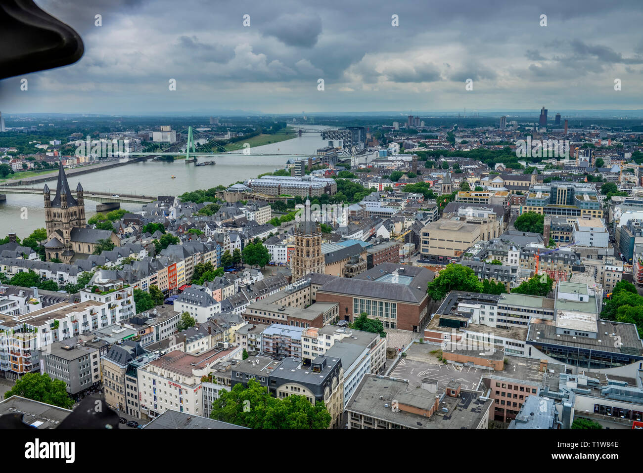 Rhein, Uebersicht Altstadt, Koeln, Nordrhein-Westfalen, Deutschland ...