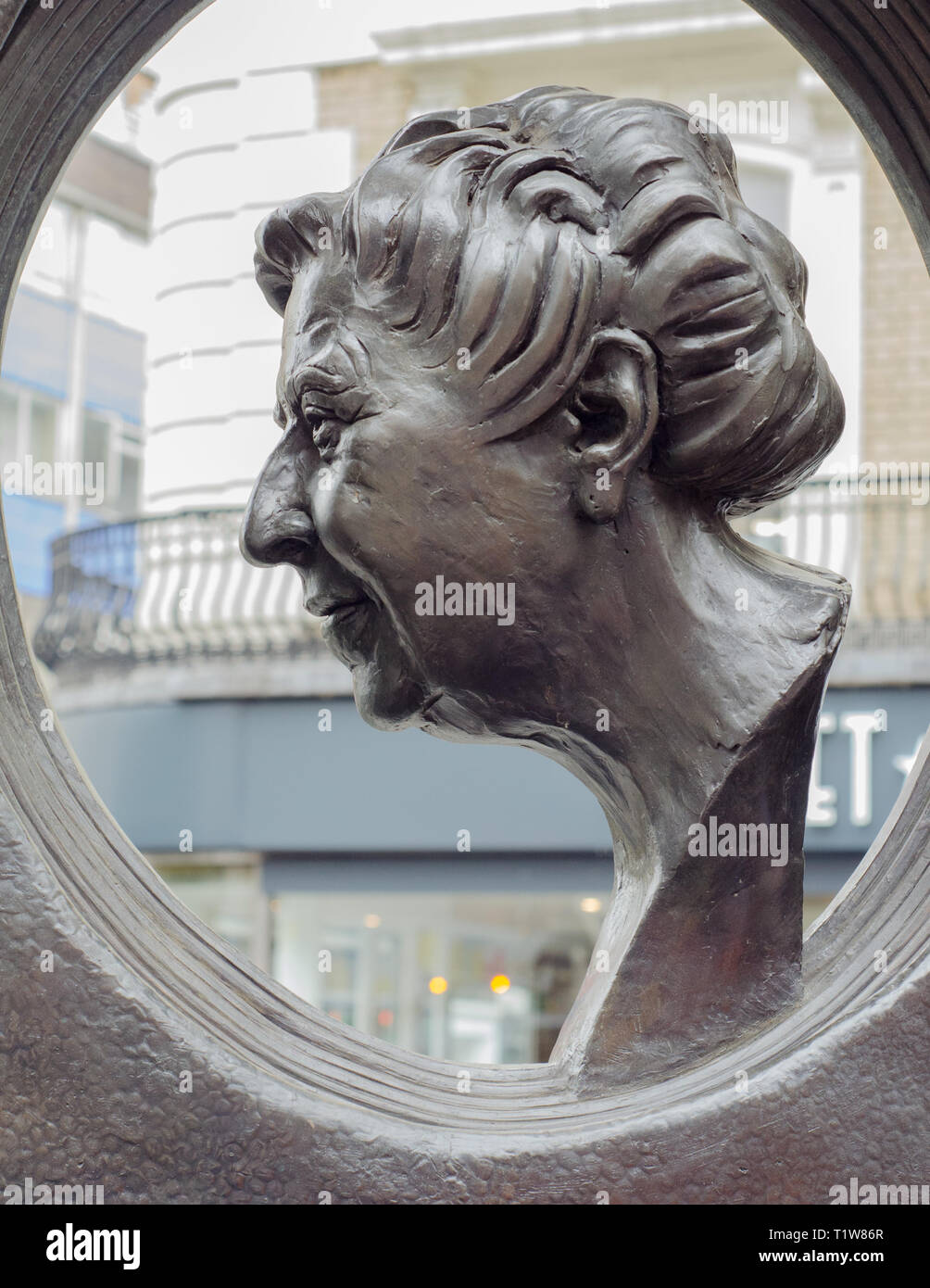The Agatha Christie statue outside Covent Garden tube station, London ...